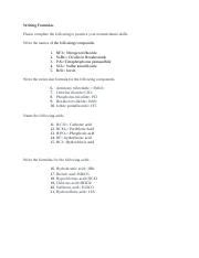 Writing Formulas Docx Writing Formulas Please Complete The Following To Practice Your