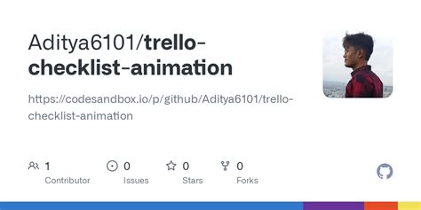 Github Aditya6101trello Checklist Animation