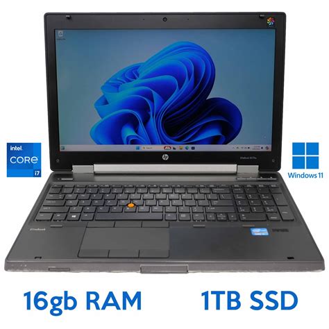 Used Hp Elitebook 8570w Intel Core I7230 Ghz16gb Ram 512gb Ssd Wind