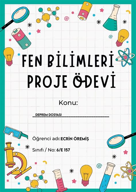 Fen Bilimleri Proje Kapagi 75 Sınıf Projeleri Yazı Fontları 6