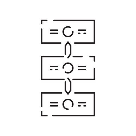 Blockchain Vector Line Concept Icon Or Logo Element Technology And Money Finance 36044778