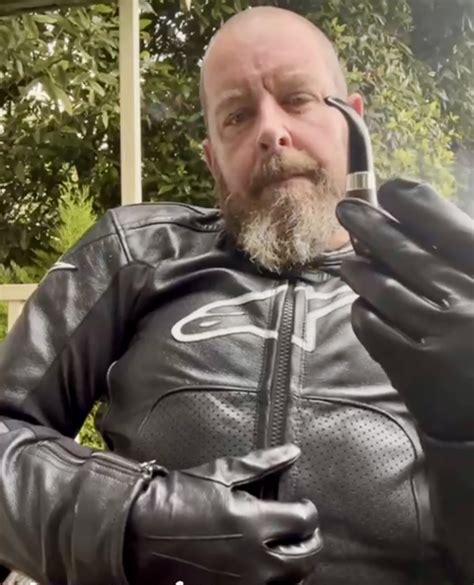 Pipe Smoking In Leathers