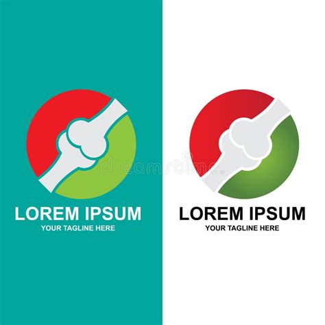 Bone Logo Design Medical Health Body Parts Illustration Stock Vector