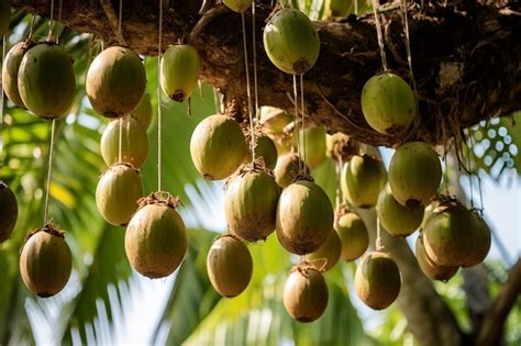 Premium Photo Coconuts Hanging From A Tree