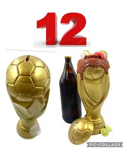 Trofeo Copa Mundial Alcancía Vaso 12 Pzas Meses Sin Interés