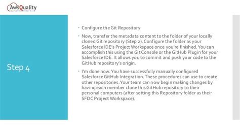 GitHub Integration With Salesforce In Steps Pdf