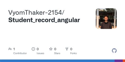 GitHub VyomThaker 2154 Babe Record Angular