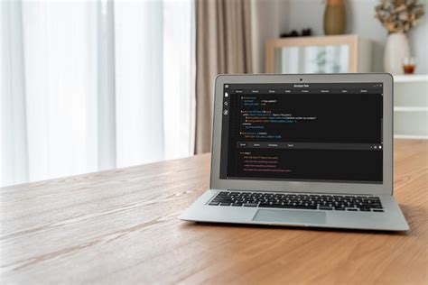 Premium Photo Software Development Programming On Computer Screen For Modish Application And