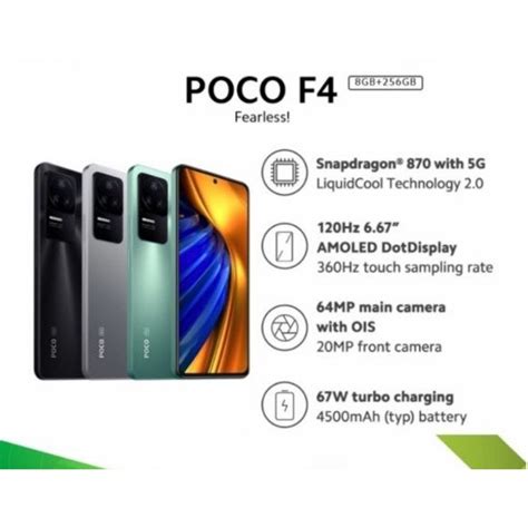 Jual Xiaomi Poco F4 5G 8 256 Warna Hitam Spek Paling Ok Shopee Indonesia