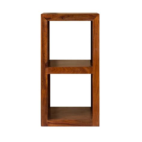 Solid Sheesham Wood Two Hole Cube Cube Furniture