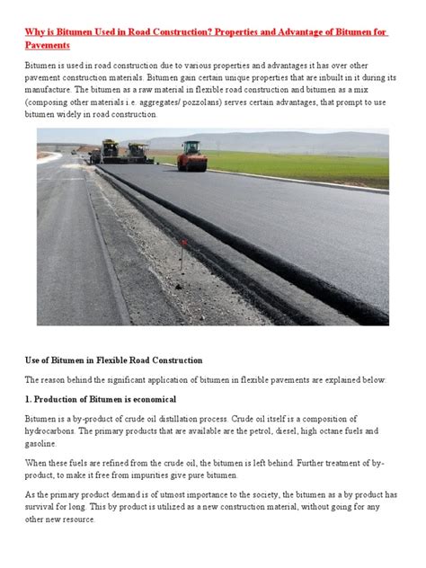 Bitumen Used In Road Construction Download Free Pdf Road Surface