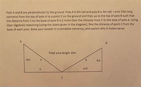Solved Pole A And B Are Perpendicular To The Ground Pole A Chegg Com