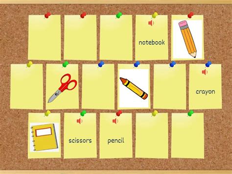 Classroom Objects 7 Eşleşen çiftler Classroom Objects 7 Eşleşen çiftler