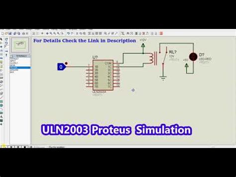 ULN Relay Driver IC Proteus Simulation YouTube