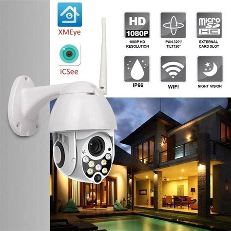 Outdoor Waterproof Wifi Ptz Pan Tilt 1080p Hd Security Ip Ir Camera