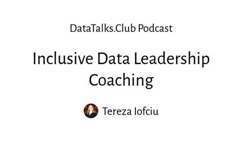 Datatalksclub On Linkedin Inclusive Data Leadership Coaching