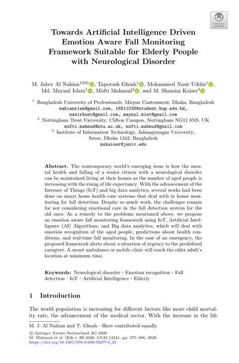 (PDF) Towards Artificial Intelligence Driven Emotion Aware Fall Monitoring Framework Suitable ...