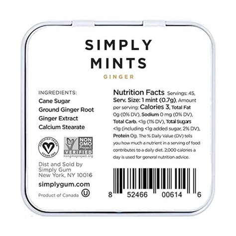 Ginger Natural Mints 1 Each At Whole Foods Market