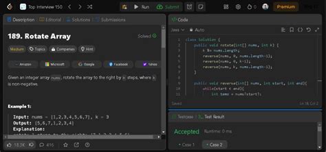 How To Rotate Array A Problem 14 Of 150 Mohammed Jawwad Posted On The Topic Linkedin