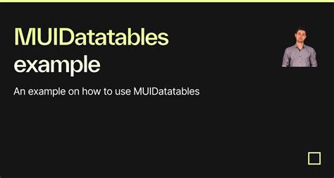 Muidatatables Example Codesandbox