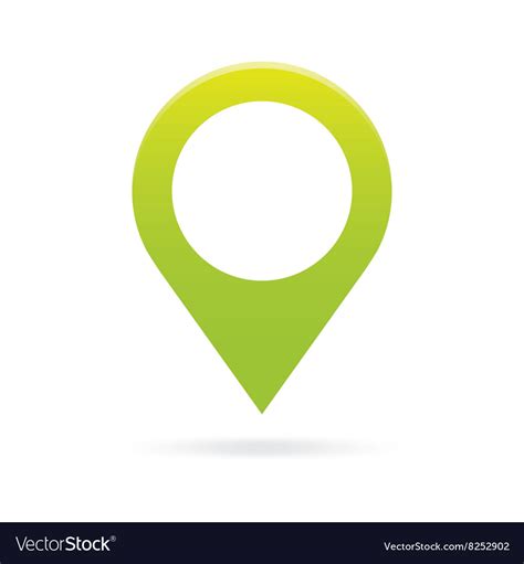 Green Map Pointer Icon Marker Gps Location Flag Vector Image