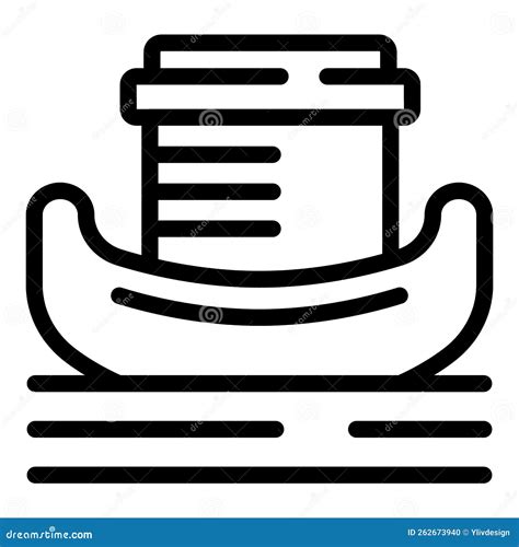 River Boat Icon Outline Vector Travel Culture Stock Illustration Illustration Of Country