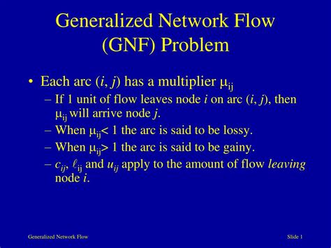 Ppt Generalized Network Flow Gnf Problem Powerpoint Presentation
