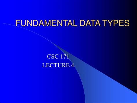 Ppt Fundamental Data Types Powerpoint Presentation Free Download