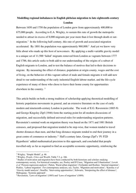 Pdf Introduction To Gravity Models Of Migration And Trade