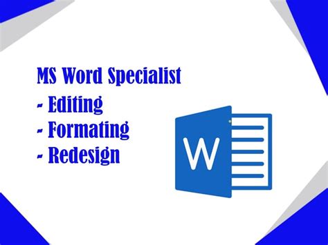A Redesign And Well Formatted Microsoft Word Document Upwork