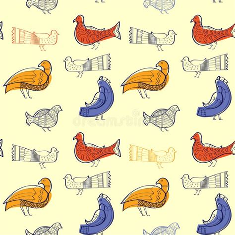 Seamless Pattern With Birds Stock Vector Illustration Of Graphic Seamless 92061000