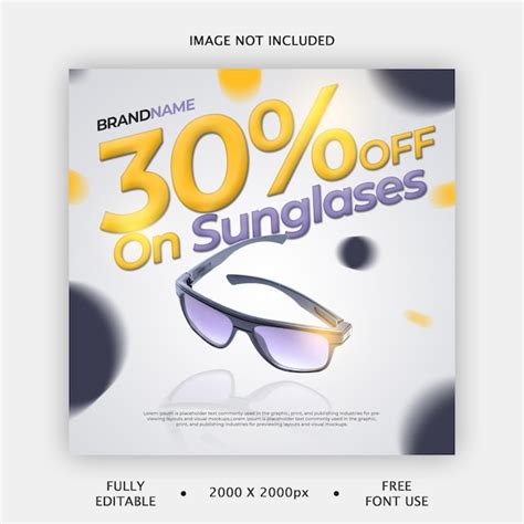 Premium Psd Sunglasses Post