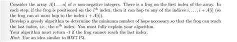 Solved Consider The Array A 1n Of N Non Negative Integers