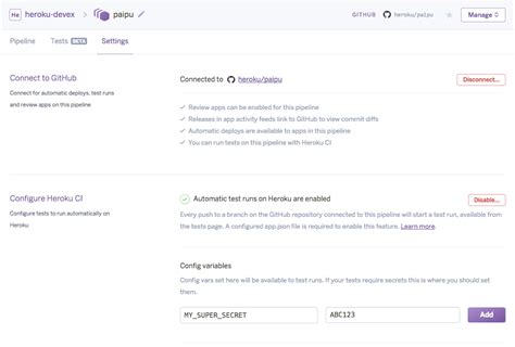 Heroku Ci Heroku Dev Center