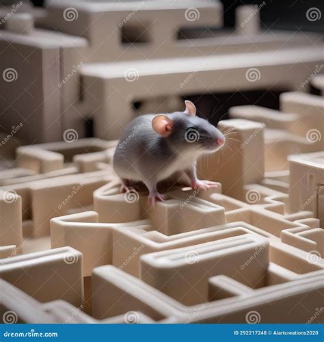 A Laboratory Rat Navigating A Maze During A Behavioral Psychology Experiment1 Stock Illustration