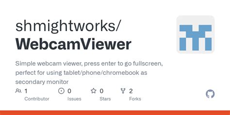 GitHub Shmightworks WebcamViewer Simple Webcam Viewer Press Enter To Go Fullscreen Perfect
