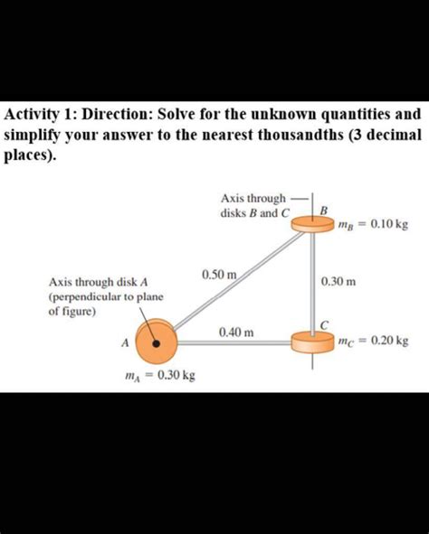 Activity Direction Solve For The Unknown Chegg