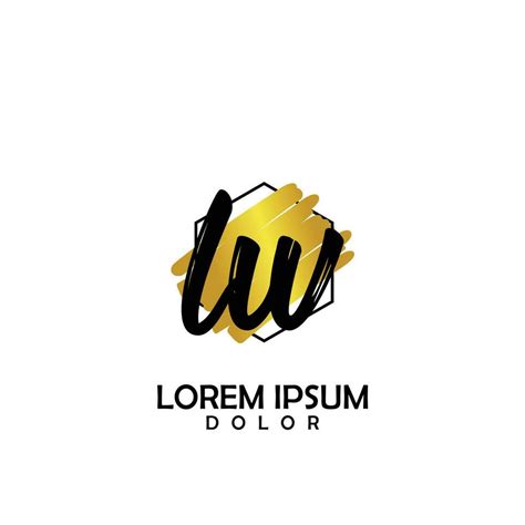 Lw Initial Brush In Circle Frame Template Design 29321418 Vector Art At Vecteezy