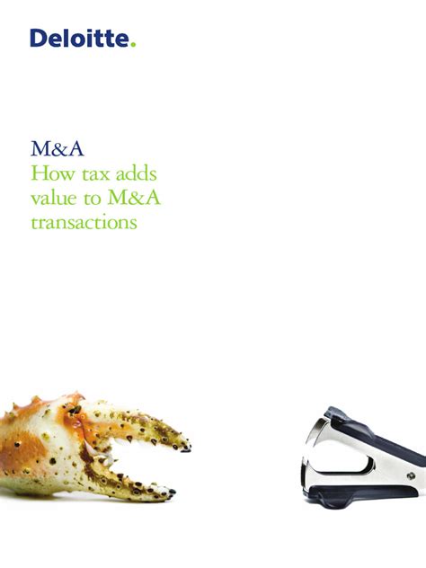 Ch En Tax Adding Value Mergers And Acquisitions Transactions 28042014 Pdf Mergers And