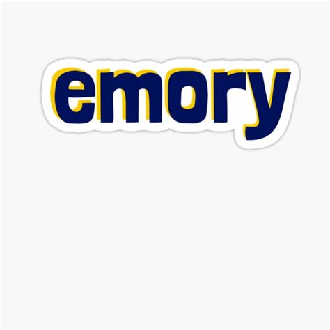 Emory Sticker For Sale By Francescaguar Redbubble