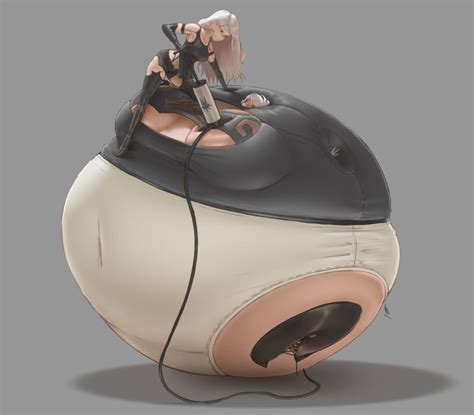 Rule 34 Belly Expansion Belly Inflation Big Belly Bike Pump Blush Digital Art Female Inflation