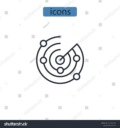Radar Icons Symbol Vector Elements Infographic Stock Vector Royalty Free Shutterstock
