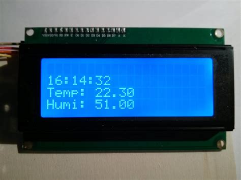 Lcd Clock With Temperature And Humidity