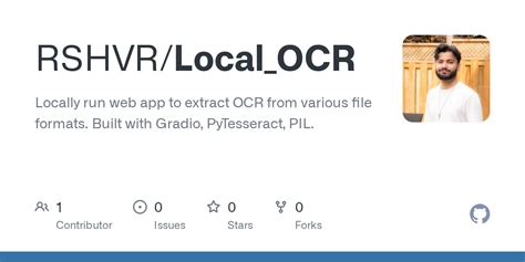 Github Rshvr Local Ocr Locally Run Web App To Extract Ocr From Various File Formats Built