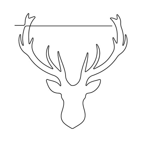 Premium Vector Deer Head One Line Art Continuous One Line Of Deer Head Hand Drawing Vector Art