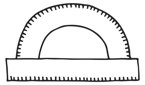 Protractor Clipart Black And White