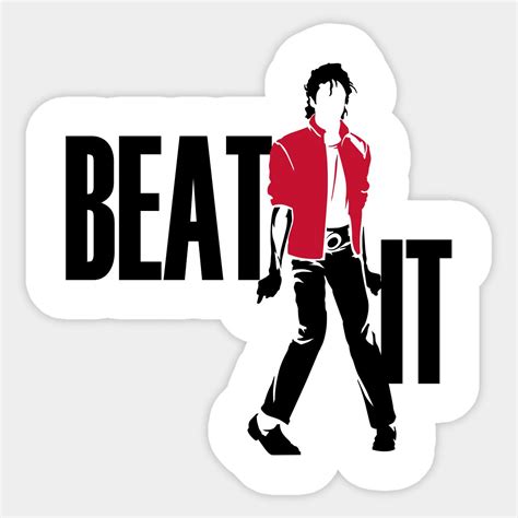Michael Jackson Beat It Sticker In 2025 Michael Jackson Beat It