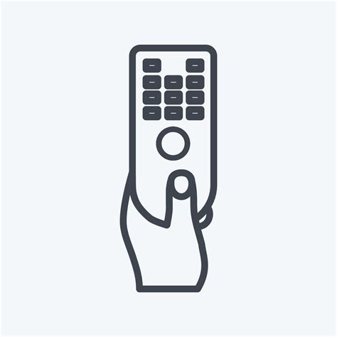 Icon Holding Remote Suitable For Hand Actions Symbol Line Style Simple Design Editable