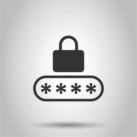 Login Icon In Flat Style Password Access Vector Illustration On White