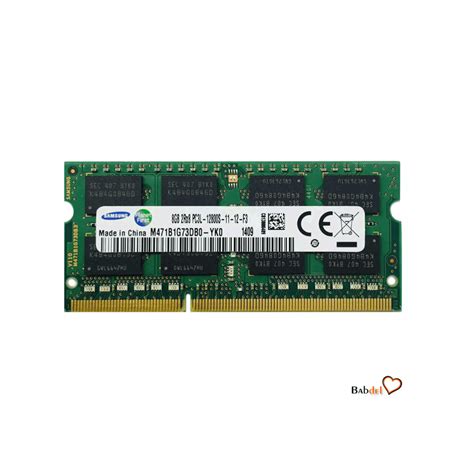 رم لپ تاپ 8گیگابایت سامسونگ Ram Samsung 1600mhz Ddr3l باب دل